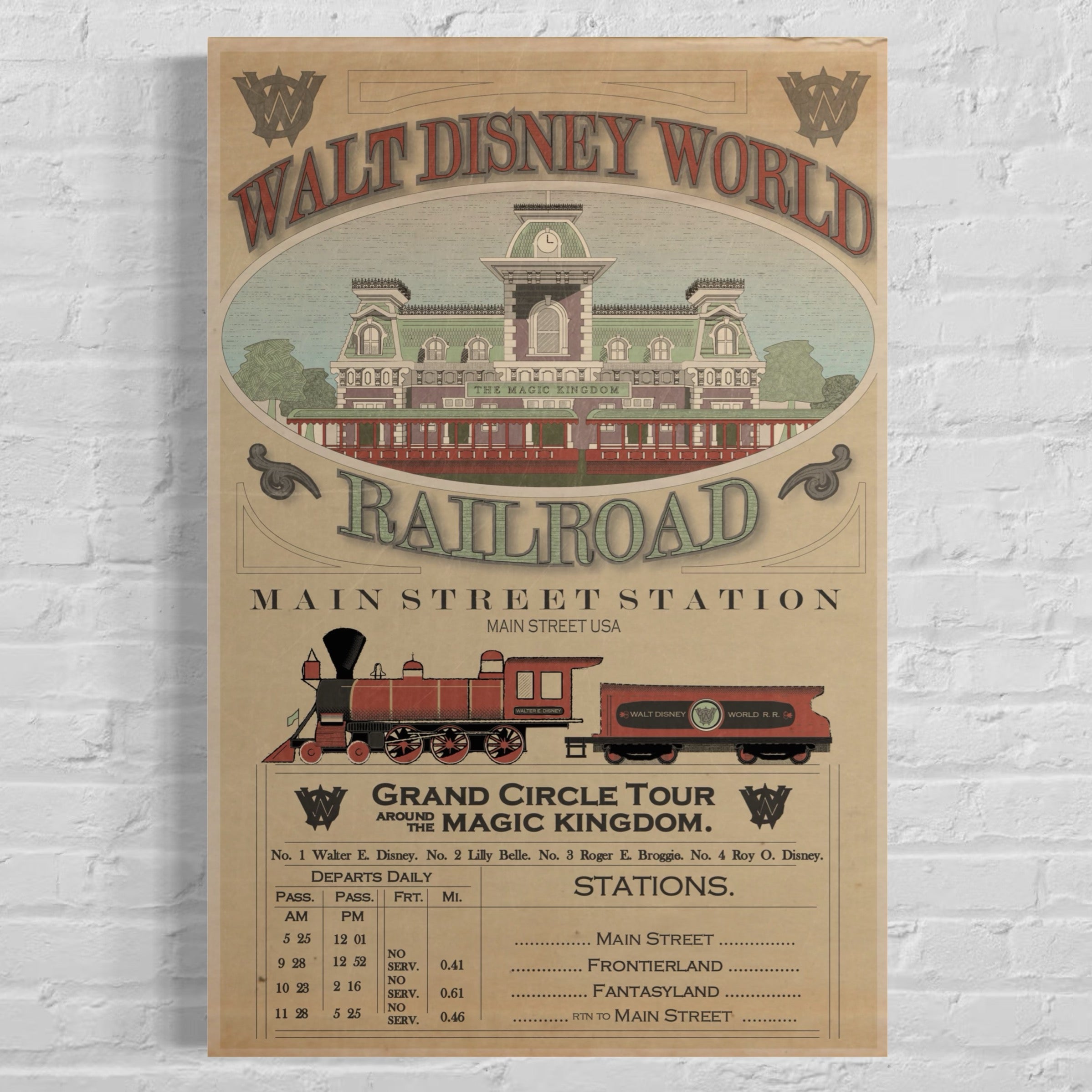 Walt Disney World Railroad Main Street Station Poster Art | At Home ...