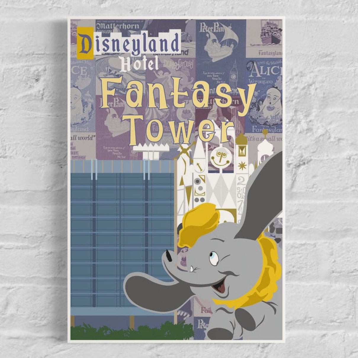 Disneyland Hotel: Fantasy Tower Poster Art | At Home Imagineering
