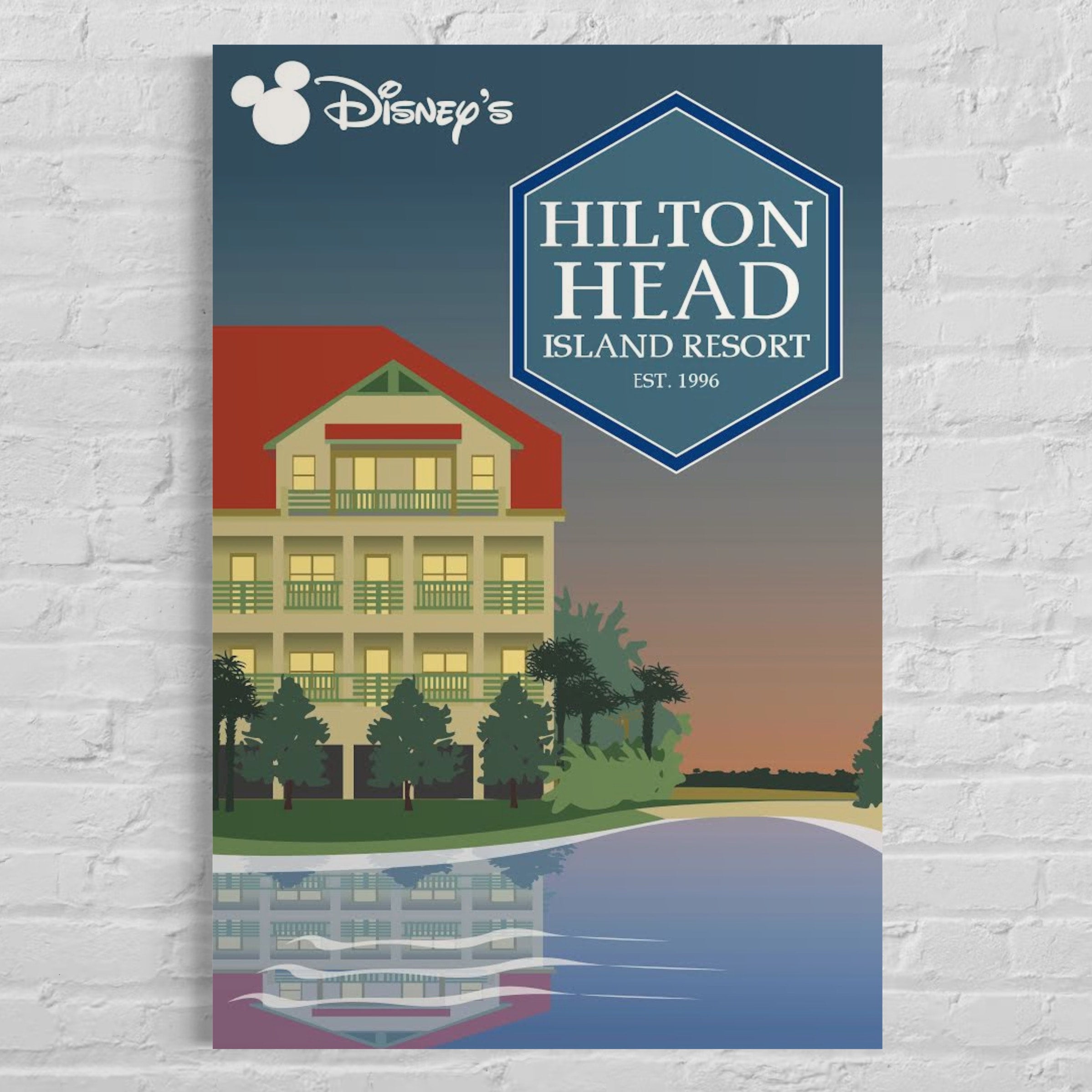 Hilton Head Island Resort Poster Art | At Home Imagineering