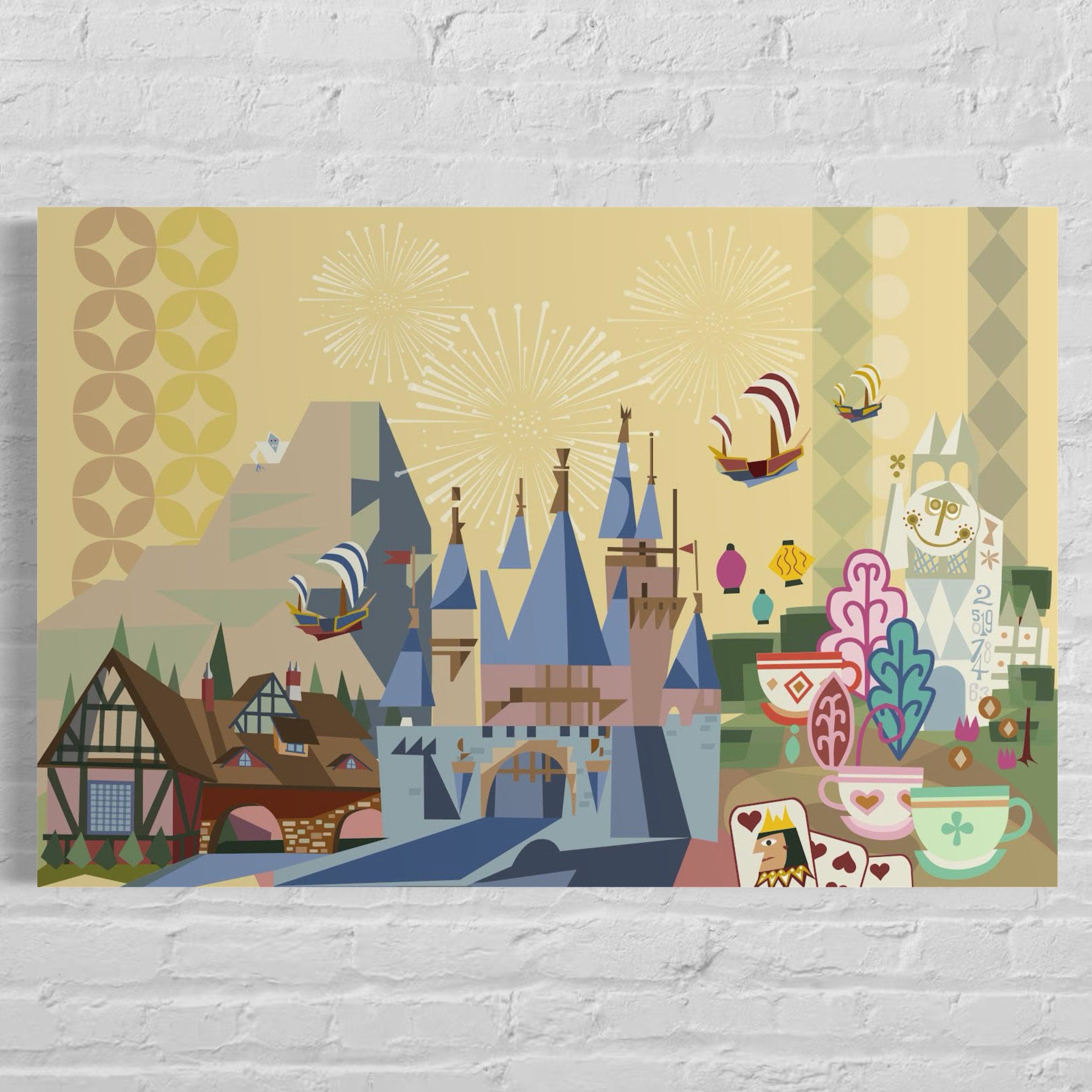 Disneyland Modern Art Fantasyland Poster | At Home Imagineering