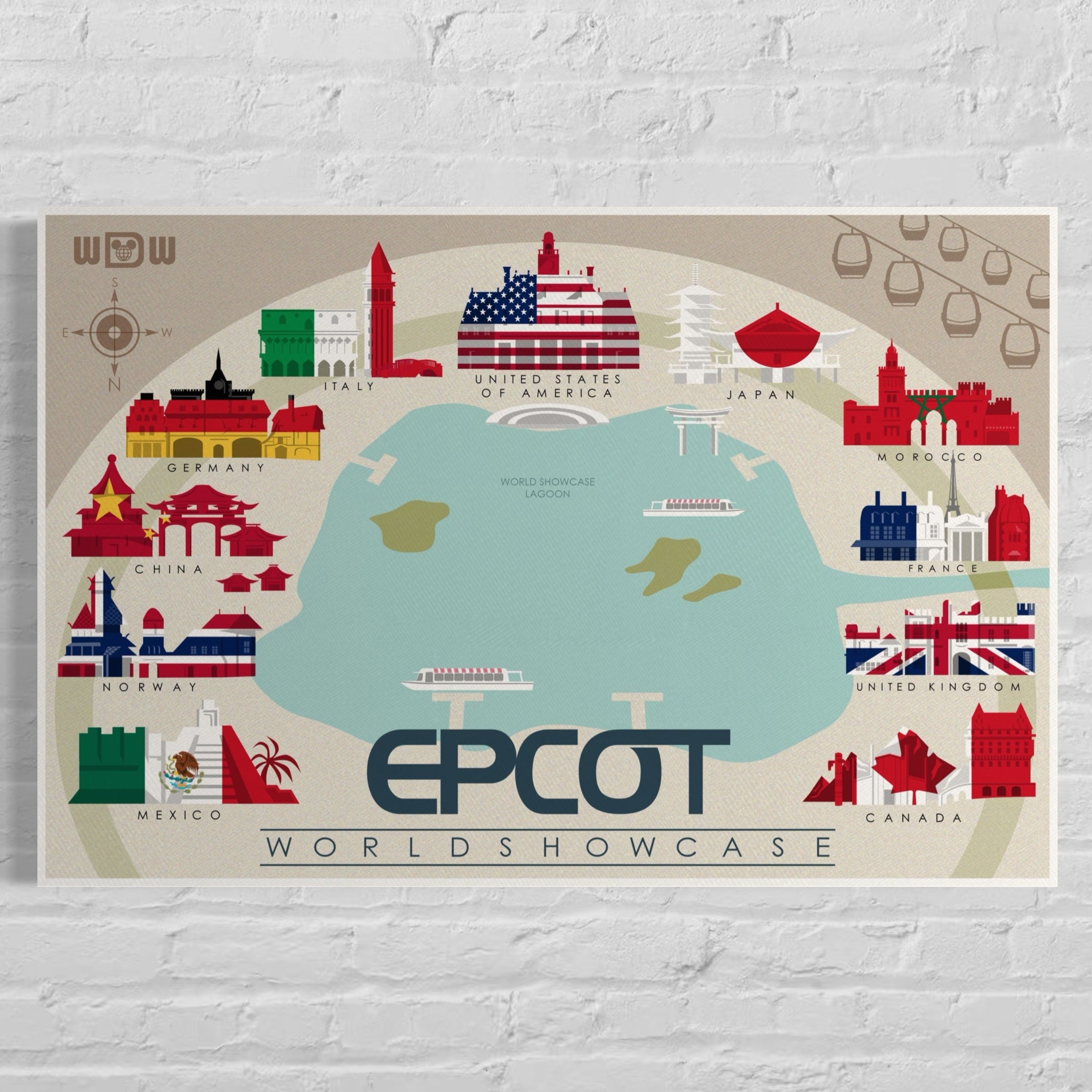Epcot Artwork: World Showcase | At Home Imagineering