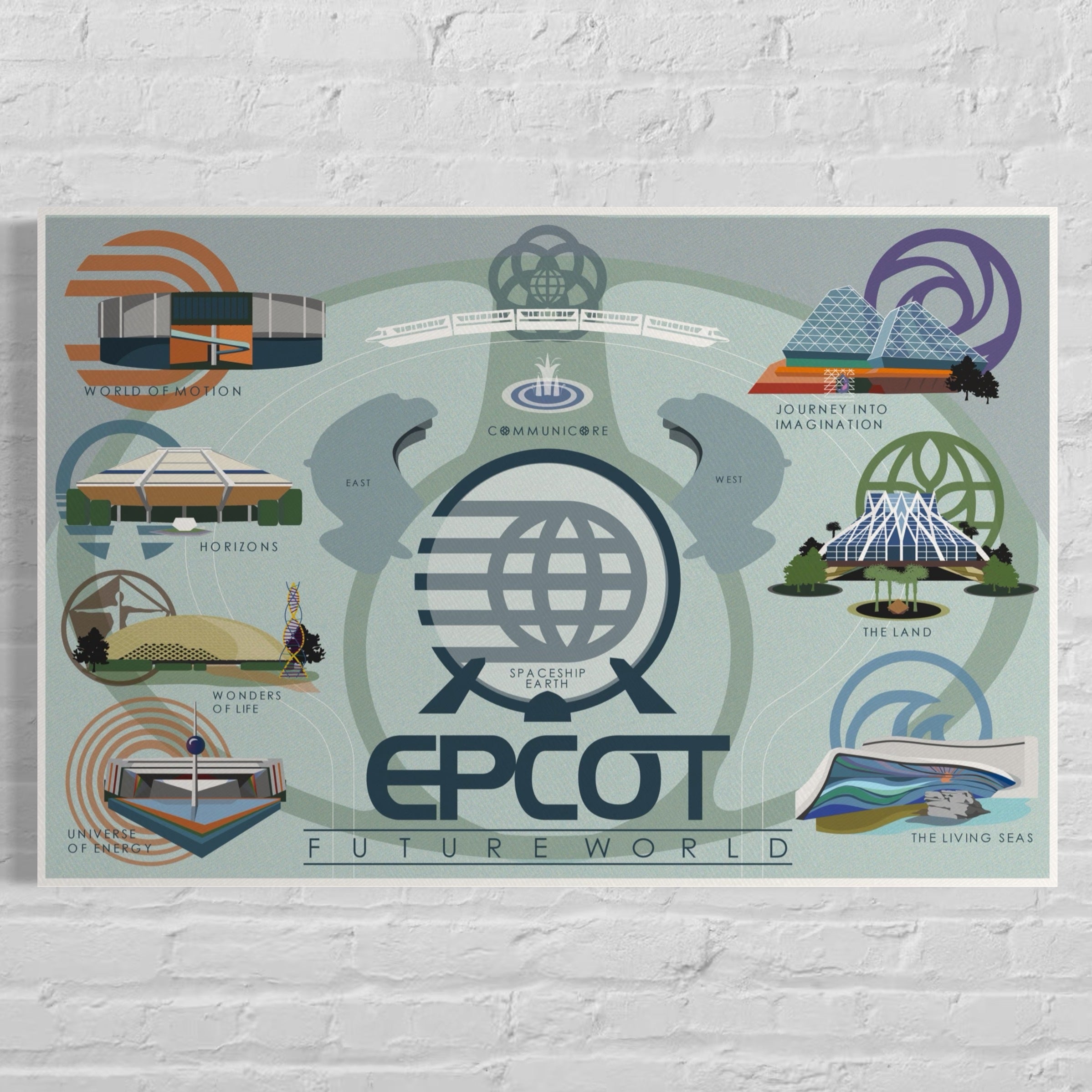 Epcot Future World Artwork | At Home Imagineering